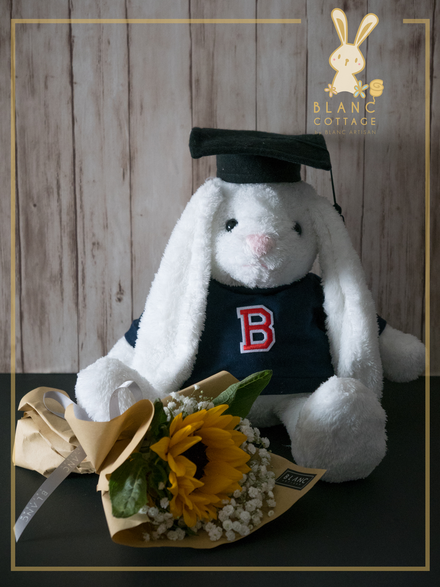 BUNNY PLUSH | WHITE RABBIT PLUSH | Soft toy | Graduation Gift